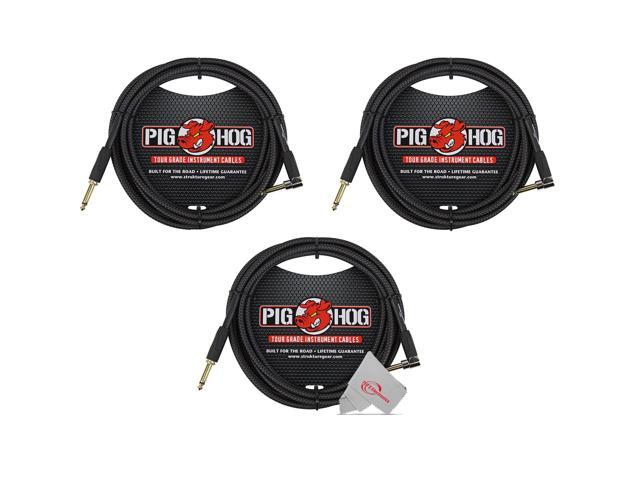 Click here for Pig Hog Black Woven Tour Grade Instrument Cable 1/... prices