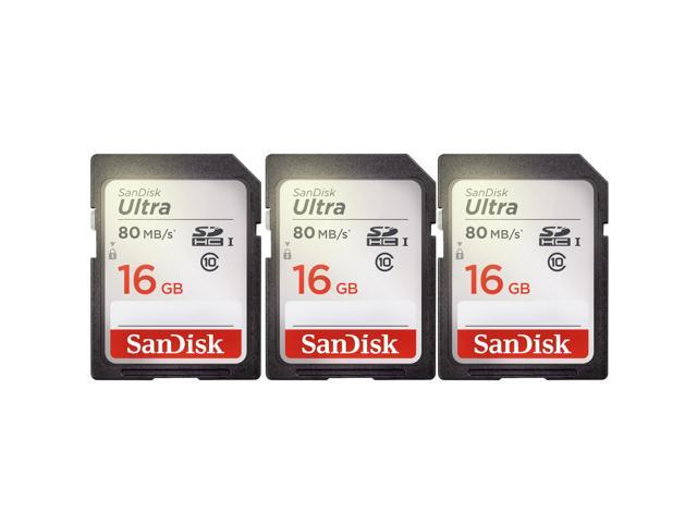 Click here for 3 Packs SanDisk Ultra 16GB Class 10 SDHC UHS-I Mem... prices