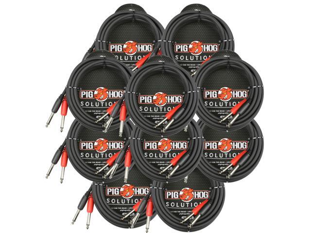 Click here for Pig Hog Dual 1/4 Mono (Male) Cable  10 ft PD-21410... prices