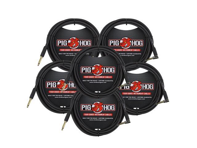 Click here for 6x Pig Hog Black Woven Tour Grade Instrument Cable... prices