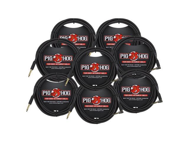 Click here for 8x Pig Hog Black Woven Tour Grade Instrument Cable... prices