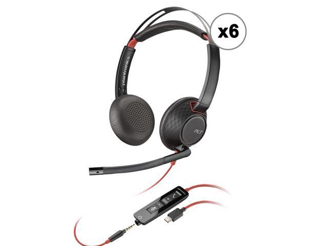 Click here for 6x Poly Blackwire 5220 Stereo Wired Headset Dual E... prices