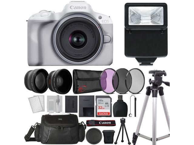 Click here for Canon EOS R50 Mirrorless Camera (White) with 18-45... prices