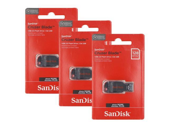Click here for 3x SanDisk Cruzer Blade USB Flash Drive - 128GB (R... prices