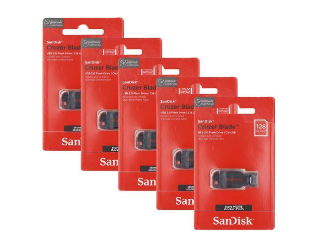 Click here for 5x SanDisk Cruzer Blade USB Flash Drive - 128GB (R... prices
