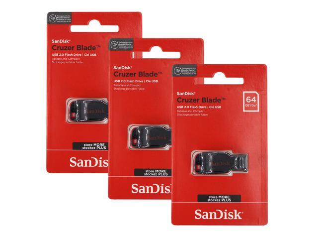 Click here for 3x SanDisk Cruzer Blade USB Flash Drive - 64GB (Re... prices