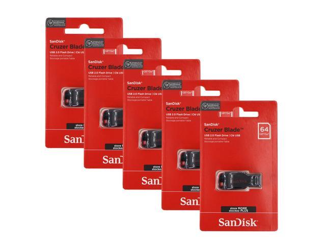 Click here for 5x SanDisk Cruzer Blade USB Flash Drive - 64GB (Re... prices