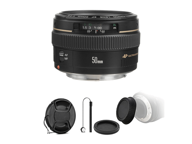 Click here for Canon EF 50mm f/1.4 USM Lens with Rear & Front Len... prices