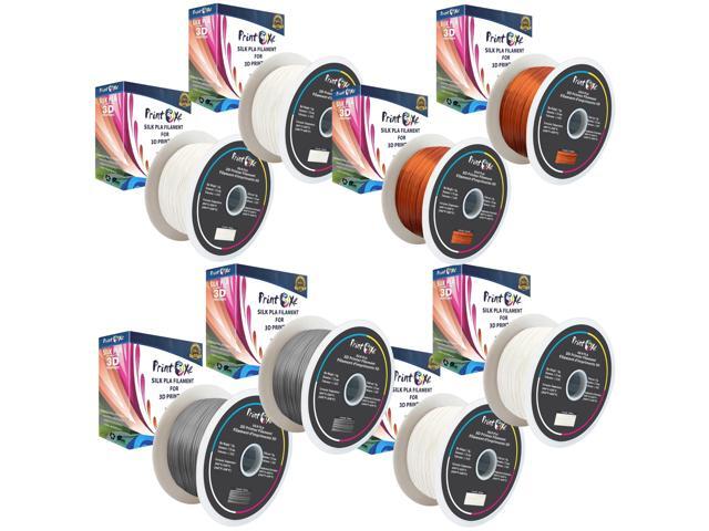 Click here for 3D PLA like SILK Filament 8 Packs; 4 White  2 Copp... prices