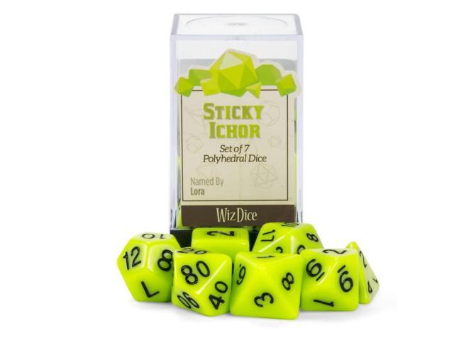 Click here for Polyhedral Dice Set - Sticky Ichor - Neon Green prices