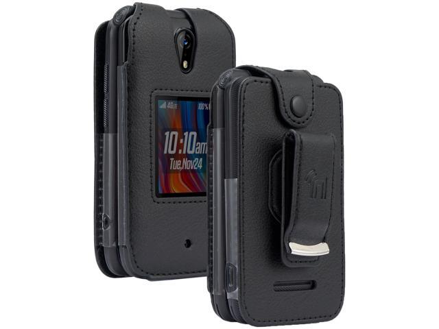 Click here for Black Vegan Leather Case Screen Protector Belt Cli... prices