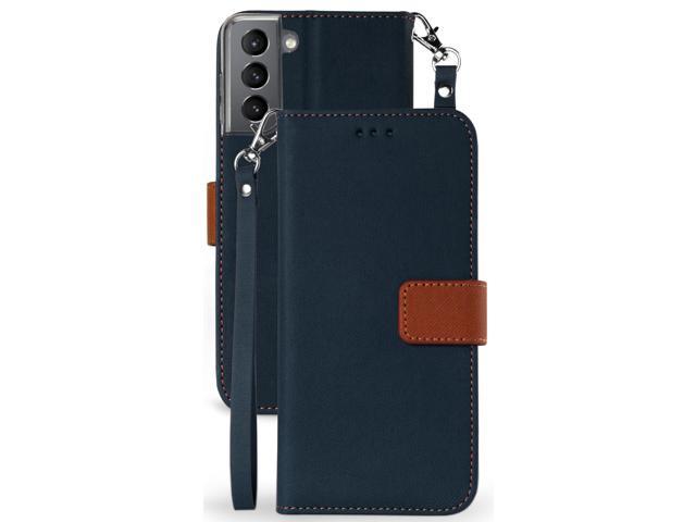 Click here for Navy/Brown Wallet Case Credit Card Slot Lanyard fo... prices