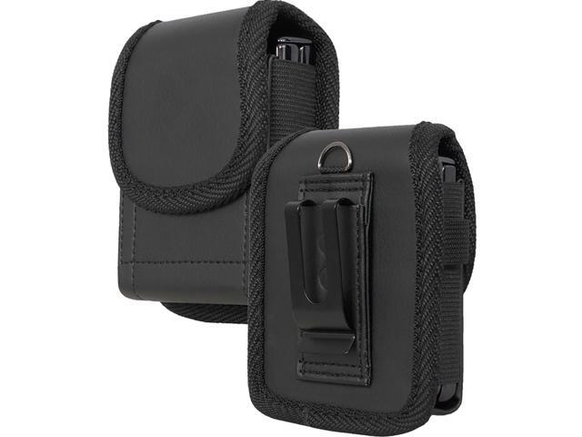 Click here for Black Leather Pouch Belt Clip Harness for Z Flip 7... prices