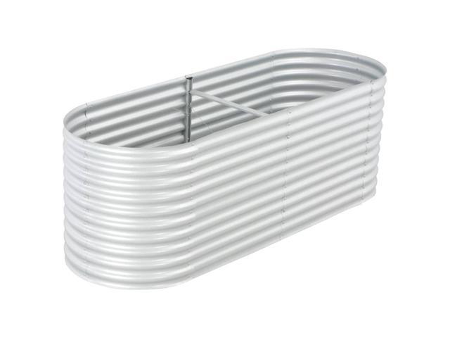 Click here for vidaXL Garden Raised Bed 94.5x31.5x31.9 Galvanized... prices