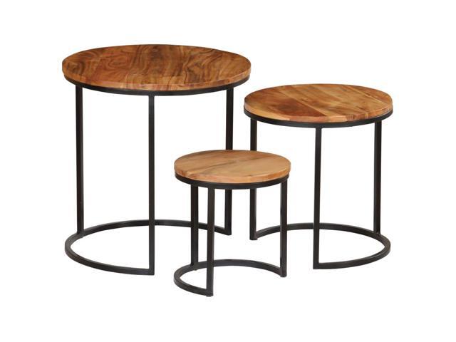 Click here for vidaXL 3 Pieces Solid Acacia Wood Coffee Table Set... prices