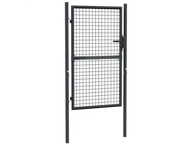 Click here for vidaXL Mesh Garden Gate Galvanized Steel 78.7 Gray... prices