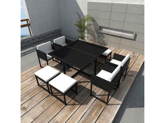 Click here for vidaXL Patio Dining Set 9 Piece Outdoor Table and... prices