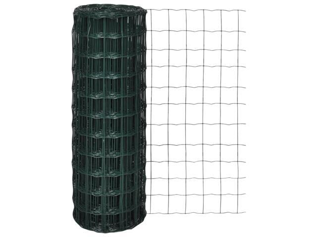 Click here for vidaXL Euro Fence Steel 82ft x 3.9ft Green Garden... prices