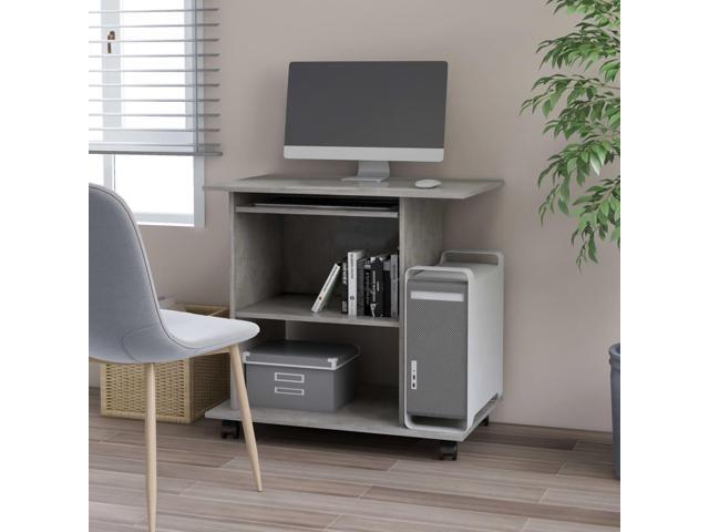 Click here for vidaXL Computer Desk Concrete Gray Engineered Wood... prices