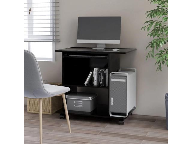 Click here for vidaXL Computer Desk Black Engineered Wood Office... prices