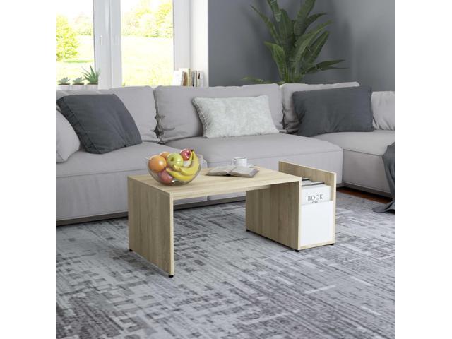 Click here for vidaXL Coffee Table End Table with Storage White a... prices