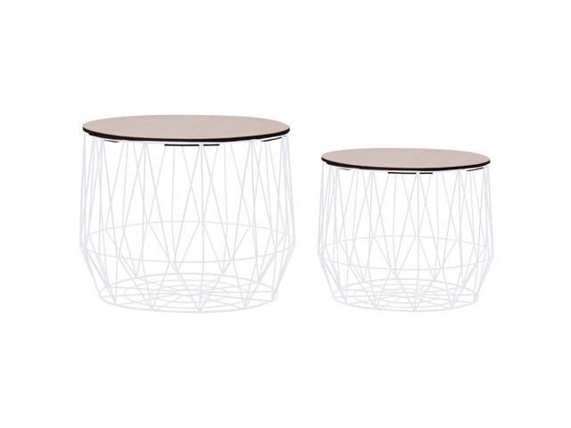 Click here for vidaXL 2x Coffee Table White Tea Side Sofa Couch E... prices