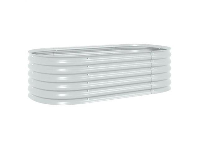 Click here for vidaXL Garden Raised Bed 63 Galvanized Steel Silve... prices