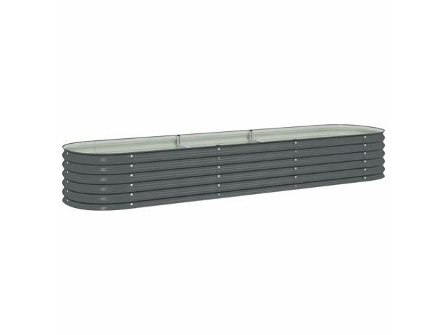 Click here for vidaXL Garden Raised Bed 126 Galvanised Steel Gray... prices