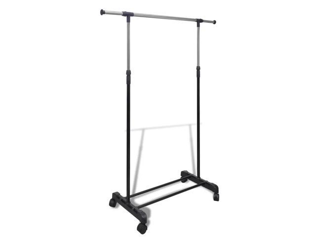 Click here for vidaXL Clothes Rack Silver  Black Stainless Steel... prices