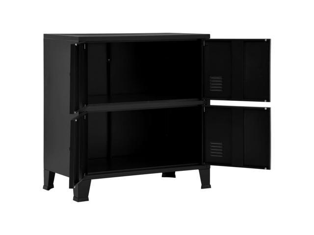 Click here for vidaXL Industrial Storage Chest Black 29.5x15.7x31... prices