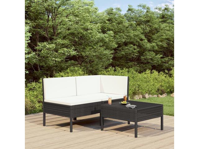 Click here for vidaXL Patio Furniture Set 3 Piece Patio Sofa with... prices