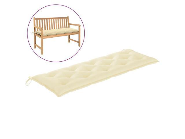 Click here for Garden Bench Cushion Cream White 59.1x19.7x2.8 Oxf... prices