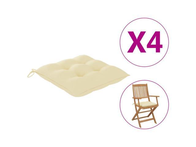 Click here for vidaXL Chair Cushions 4 pcs Cream White 19.7x19.7x... prices