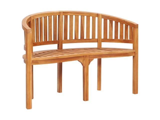 Click here for vidaXL Solid Teak Wood Banana Bench 47.2 Outdoor G... prices