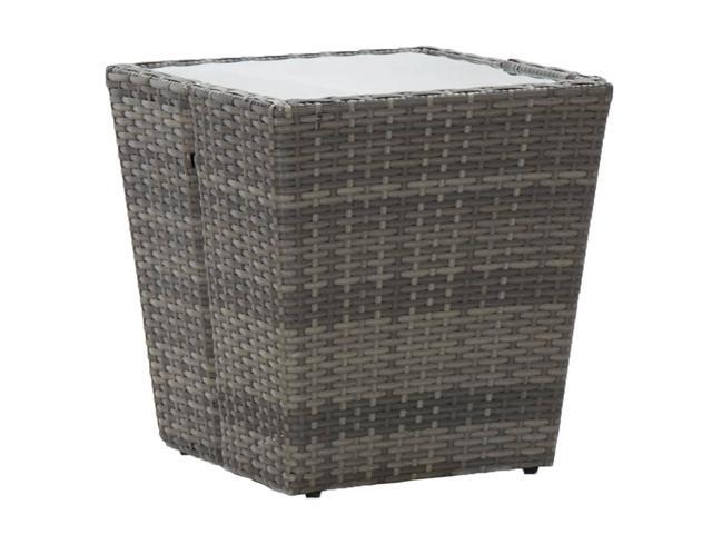 Click here for vidaXL Tea Table Patio End Table with Glass Top Co... prices