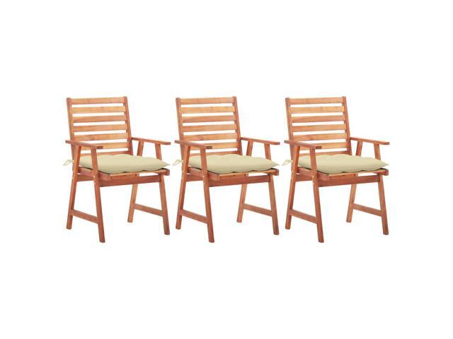 Click here for vidaXL Patio Dining Chairs 3 Pcs Outdoor Chair wit... prices
