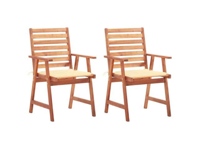 Click here for vidaXL Patio Dining Chairs 2 Pcs Outdoor Chair wit... prices