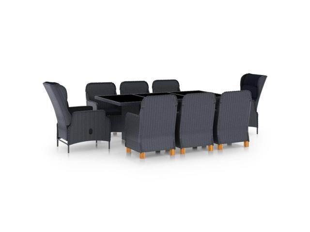 Click here for vidaXL Patio Dining Set with Cushions 9 Pieces Pol... prices