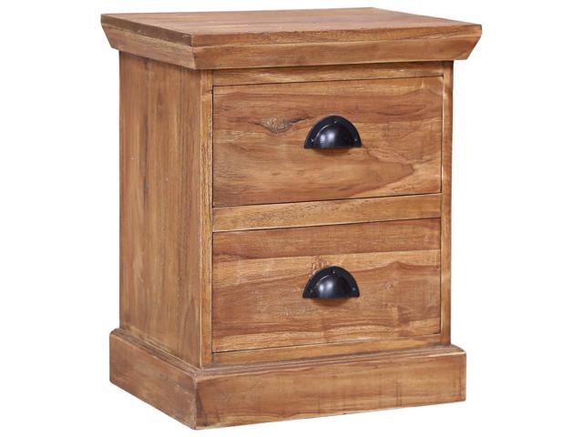 Click here for vidaXL Solid Teak Wood Bedside Cabinet Bedside Tab... prices