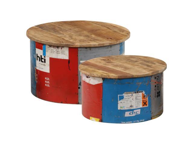 Click here for vidaXL Coffee Tables 2 Pcs Round Sofa End Table Si... prices