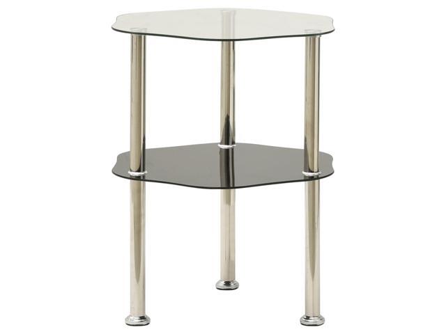 Click here for vidaXL Side Table 2-Tier End Coffee Table Transpar... prices