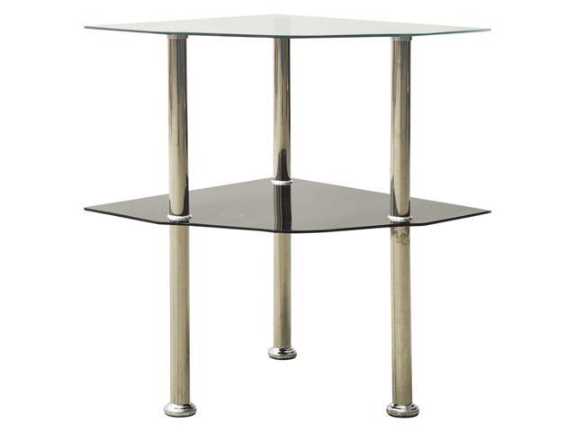 Click here for vidaXL Side Table 2-Tier End Coffee Table Transpar... prices