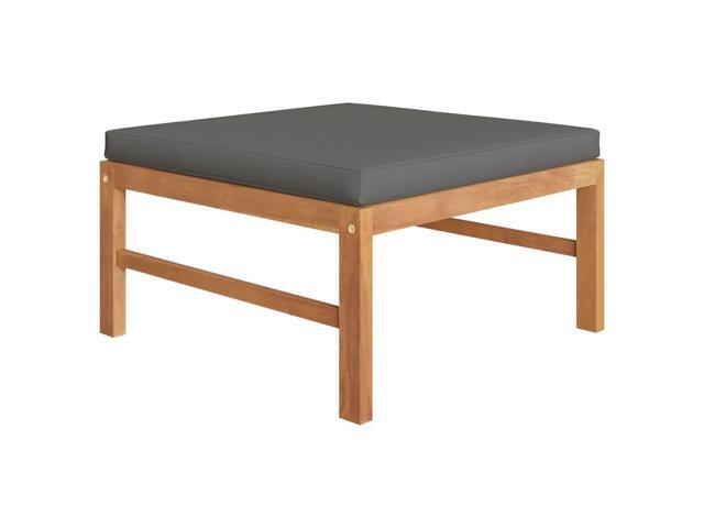Click here for vidaXL Footrest with Dark Gray Cushion Solid Teak... prices