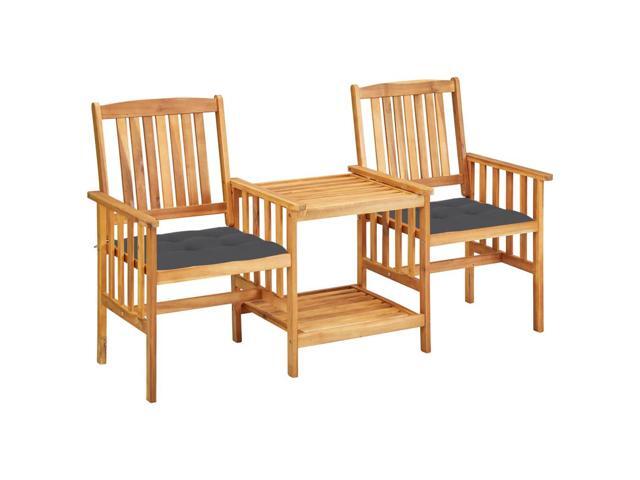 Click here for vidaXL Solid Acacia Wood Patio Chairs with Tea Tab... prices