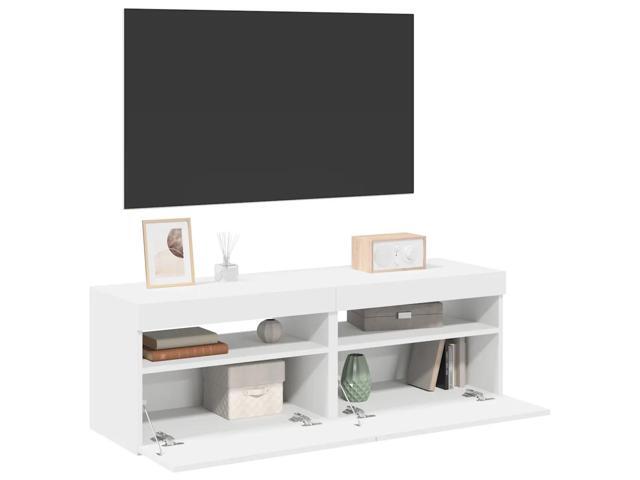 Click here for vidaXL TV Cabinets with LED Lights 2 pcs White 23.... prices