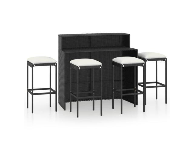 Click here for vidaXL Patio Bar Set 5 Piece Bar Stool Bistro Bar... prices