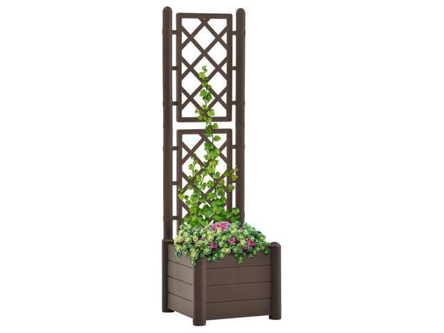 Click here for vidaXL Garden Planter with Trellis 16.9x16.9x55.9... prices