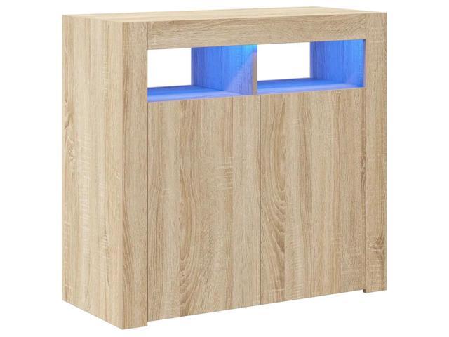 Click here for vidaXL Sideboard with LED Lights Sonoma Oak 31.5x1... prices
