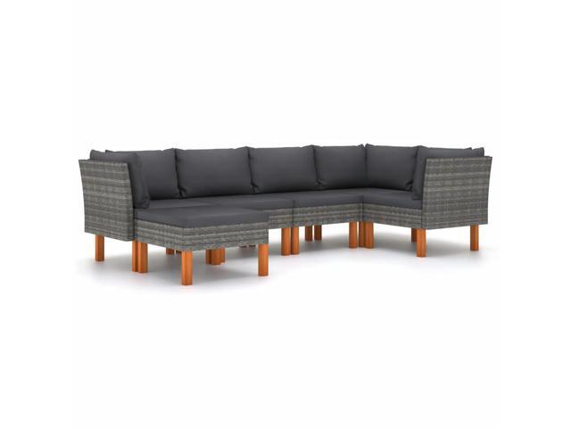Click here for vidaXL Patio Lounge Set 6 Piece Sectional Sofa Cou... prices