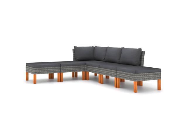 Click here for vidaXL Patio Lounge Set 6 Piece Sectional Sofa Cou... prices
